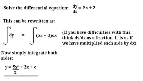 differential equations mathematics a level revision