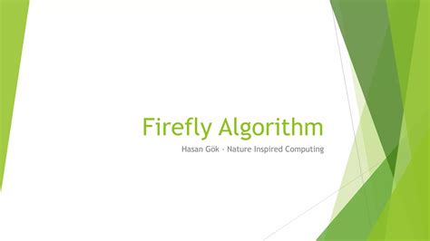 firefly algorithm ppt