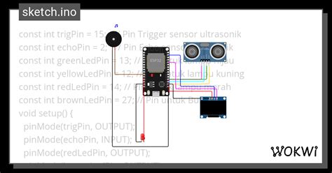 Sensor Jarak Gg Wokwi Esp32 Stm32 Arduino Simulator