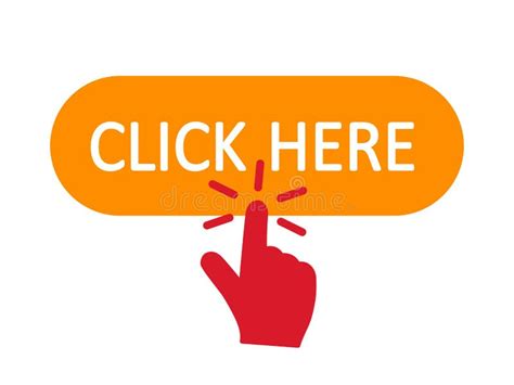 Click Button With Hand Pointer Clicking Click Here Web Button