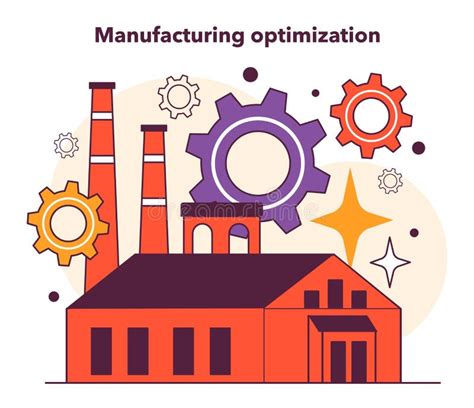 manufacturing optimization increase in efficiency of production stock vector illustration of