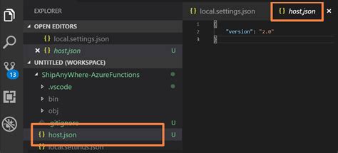application host file host json serverless integration design patterns with azure [book]
