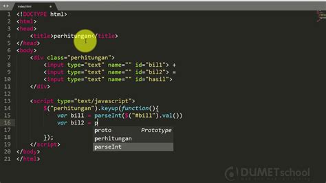 cara membuat perhitungan otomatis menggunakan jquery youtube