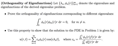 solved orthogonality of eigenfunctions let an r } 1