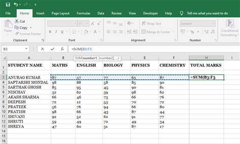 How To Calculate Sum And Average Of Numbers Using Formulas In MS Excel
