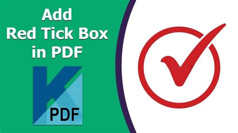 how to add red tick box in pdf using kofax power pdf in 2022 pdf power ads