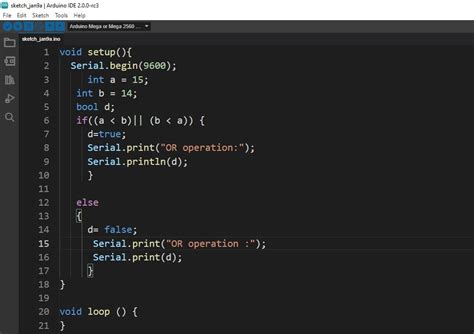 arduino boolean operators