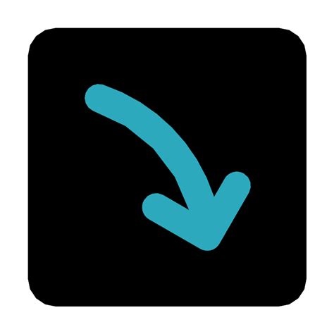Curve Arrow Down Square Vector SVG Icon SVG Repo