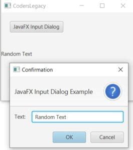JavaFX Input Dialogs CodersLegacy