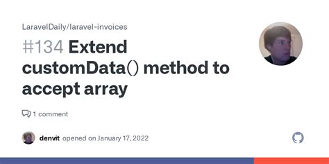 Extend Customdata Method To Accept Array Issue Laraveldaily