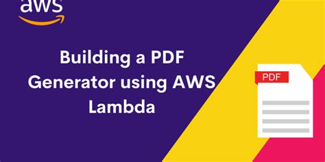 building a pdf generator using aws lambda dev community