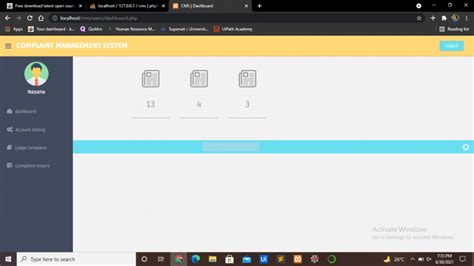 complaint management system project in php with source code and report kashipara