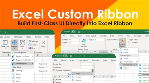 ribbonx excel custom ribbon build first class ui directly into excel ribbon youtube