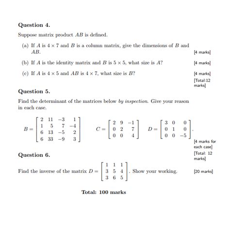 solved question 4 suppose matrix product ab is defined a