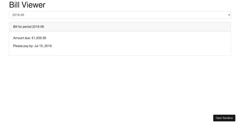 Bill Viewer Angularjs React Codesandbox