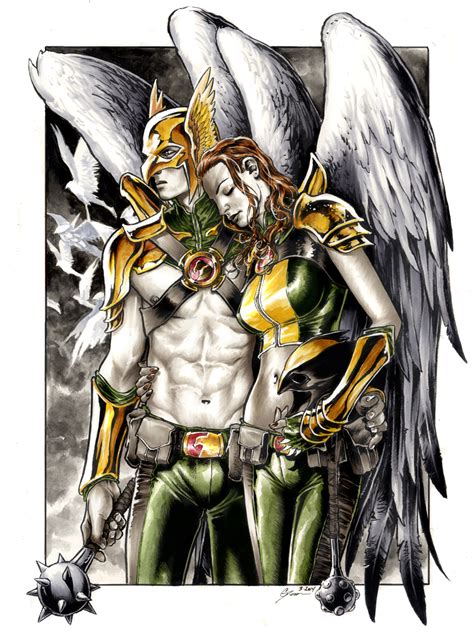 Hawkman And Hawkgirl Art By Danielgovar