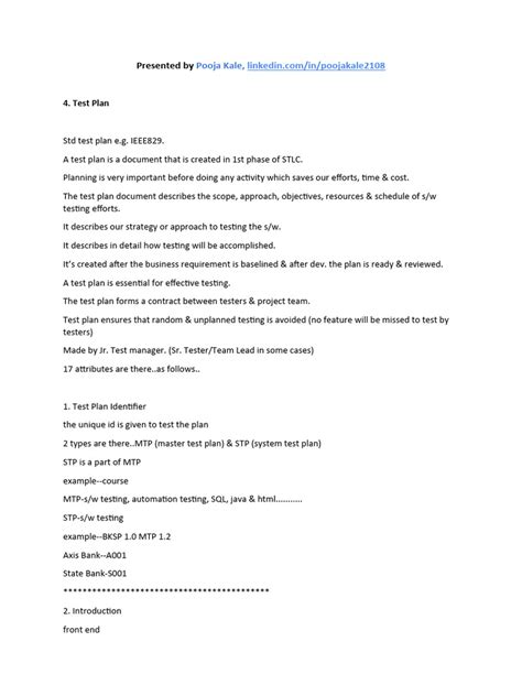 test plan for qa pdf software testing computer science