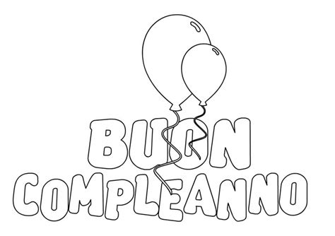 Biglietti Auguri Compleanno Da Colorare Gratis Per Bambini Immagini