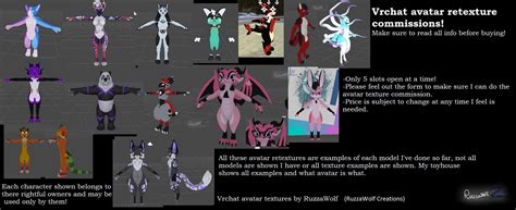 Furry Vrchat Avatar Retextures Plus Upload Read Description Before