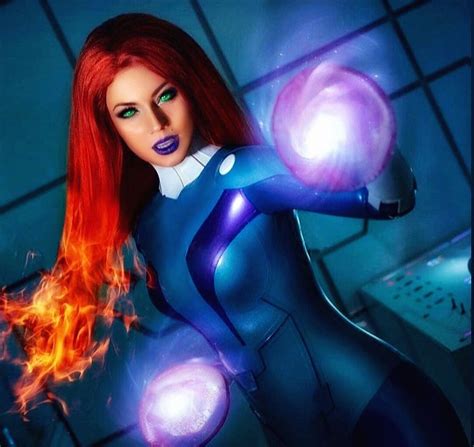 Princess Koriandr Starfire Star Fire Cosplay Dc Comics Cosplay Latex Suit