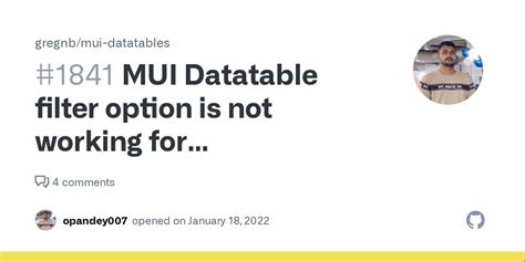 mui datatable filter option is not working for numbers integer · issue 1841 · gregnb mui