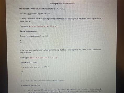 solved concepts recursive functions description write