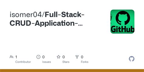 Github Isomer Full Stack Crud Application Spring Boot And React