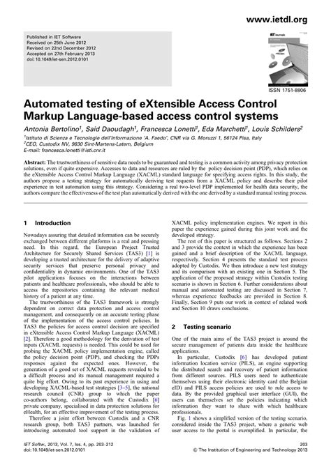 pdf automated testing of extensible access control markup language based access control systems