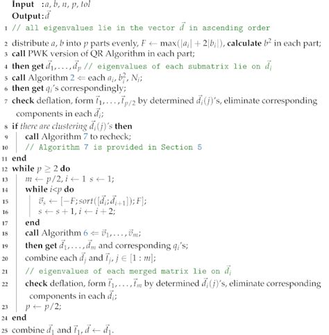 mathematics free full text a novel divisional bisection method for the symmetric tridiagonal