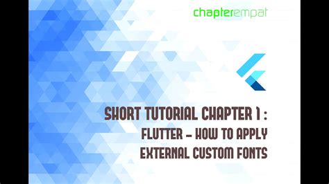 External Custom Font Flutter Short Tutorial 1 YouTube