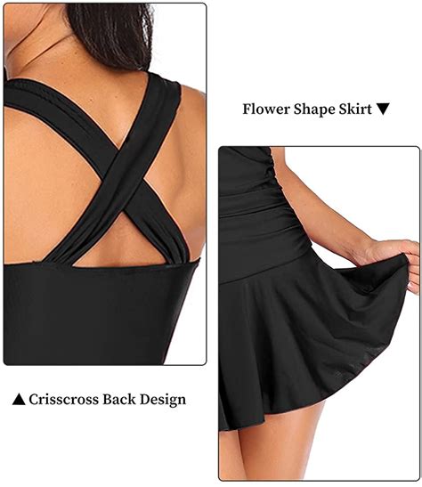 Summer Mae Womens Swimwear One Piece Slimming Skirt Tummy Control Swimdress Bathing Suit