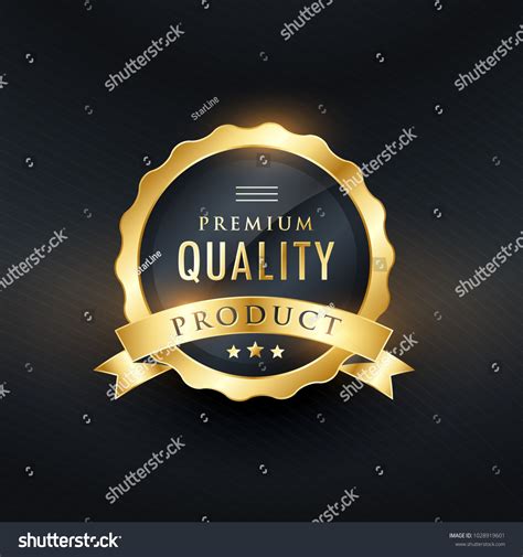 Premium Quality Product Golden Label Design Vector De Stock Libre De