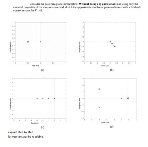 solved consider the pole zero plots shown below without