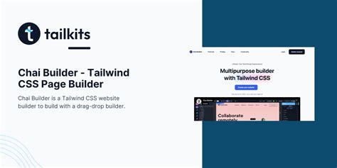 Chai Builder Tailwind CSS Page Builder Tailkits