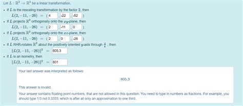 solved let l r3 → rº be a linear transformation if l is