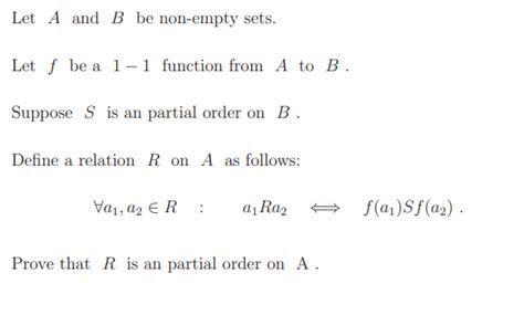 solved let a and b be non empty sets let f be a 1 1