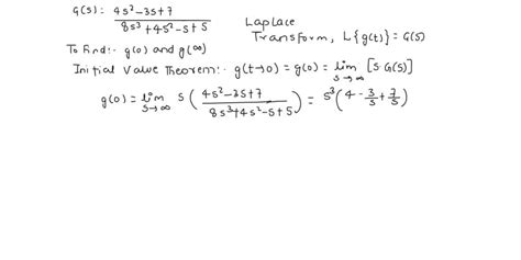solved problem 4 final value theorem fvt and initial value theorem ivt consider the