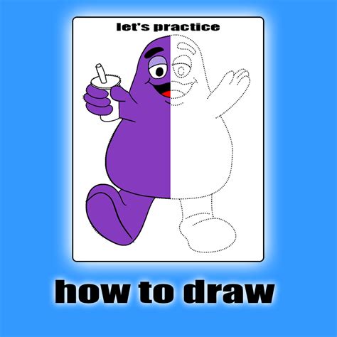 Printable How To Draw Grimace Shake For Fan Teen Men Women Inspire