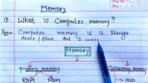 what is computer memory and its types primary and secondary memory in computer youtube