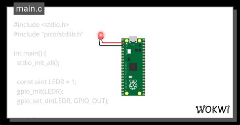 pico ext led blink c wokwi esp32 stm32 arduino simula