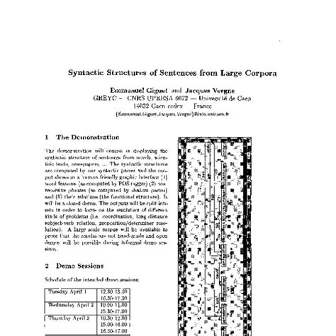 syntactic structures of sentences from large corpora acl anthology