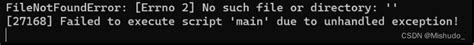 已解决Python打包成exe 后无法访问程序所在的路径 No such file or directory 27168 Failed