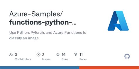 GitHub Azure Samples Functions Python Pytorch Tutorial Use Python