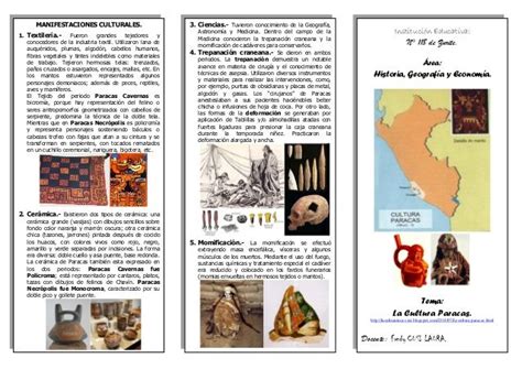 3 La Cultura Paracas Triptico Central America South America