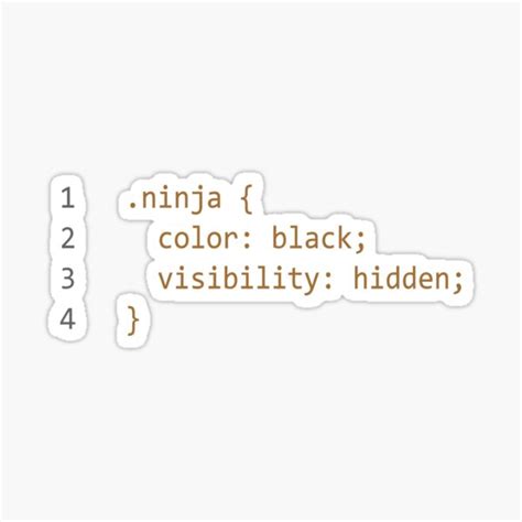 css coding ninja funny coder technology sticker for sale by juxndx redbubble