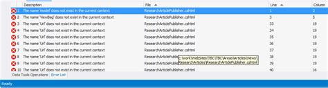 C Errors In Razor After Upgrade From 2 0 To 3 0 And MVC 4 0 To MVC 5