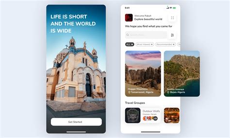 Travel App UI Figma