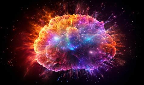 Premium AI Image Cosmic Brain Exploding Into Galaxy Nebula Vibrant