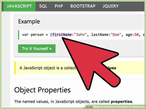 cómo declarar una variable en javascript