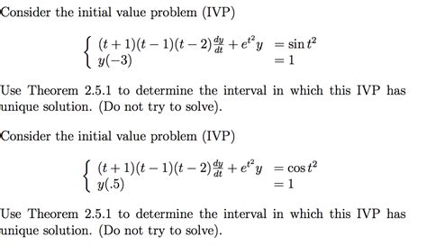 solved consider the initial value problem ivp et2y sin